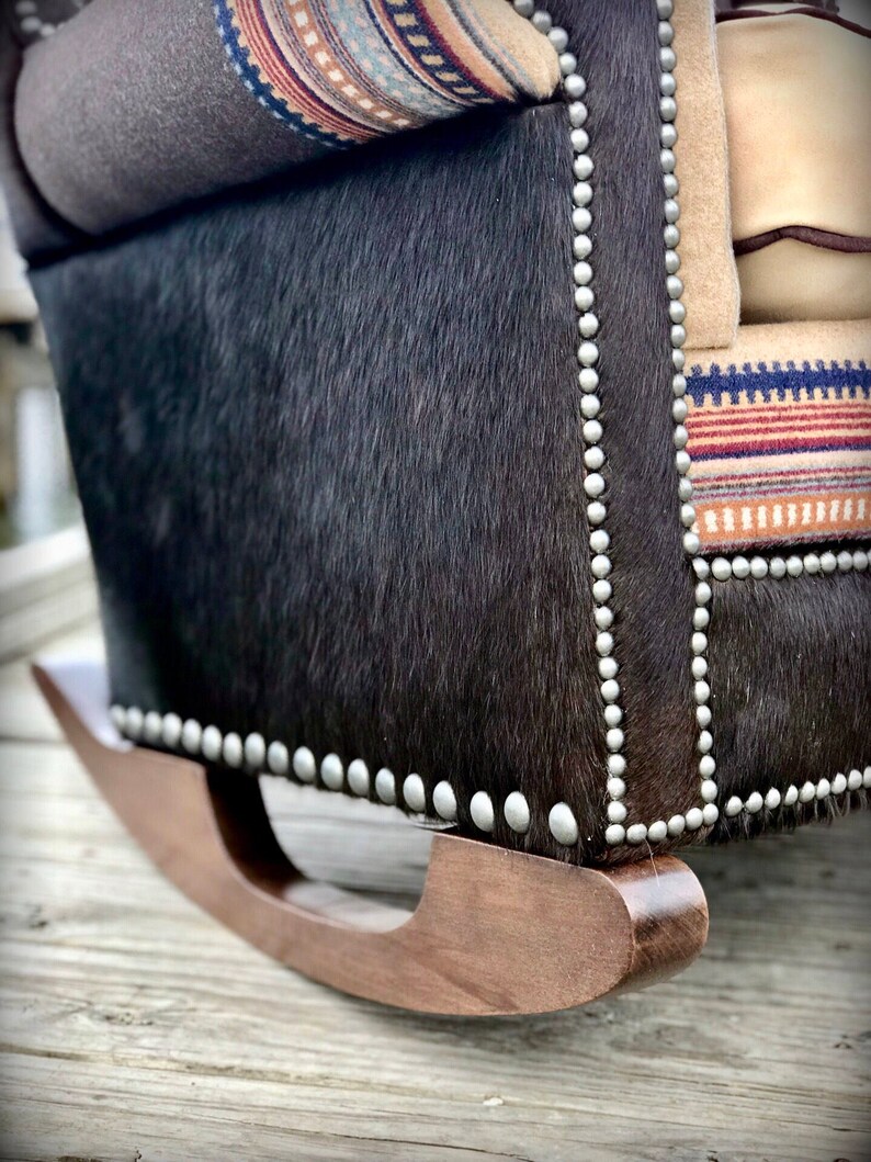 Western Cowhide Rocking Chair SOLD! - Etsy