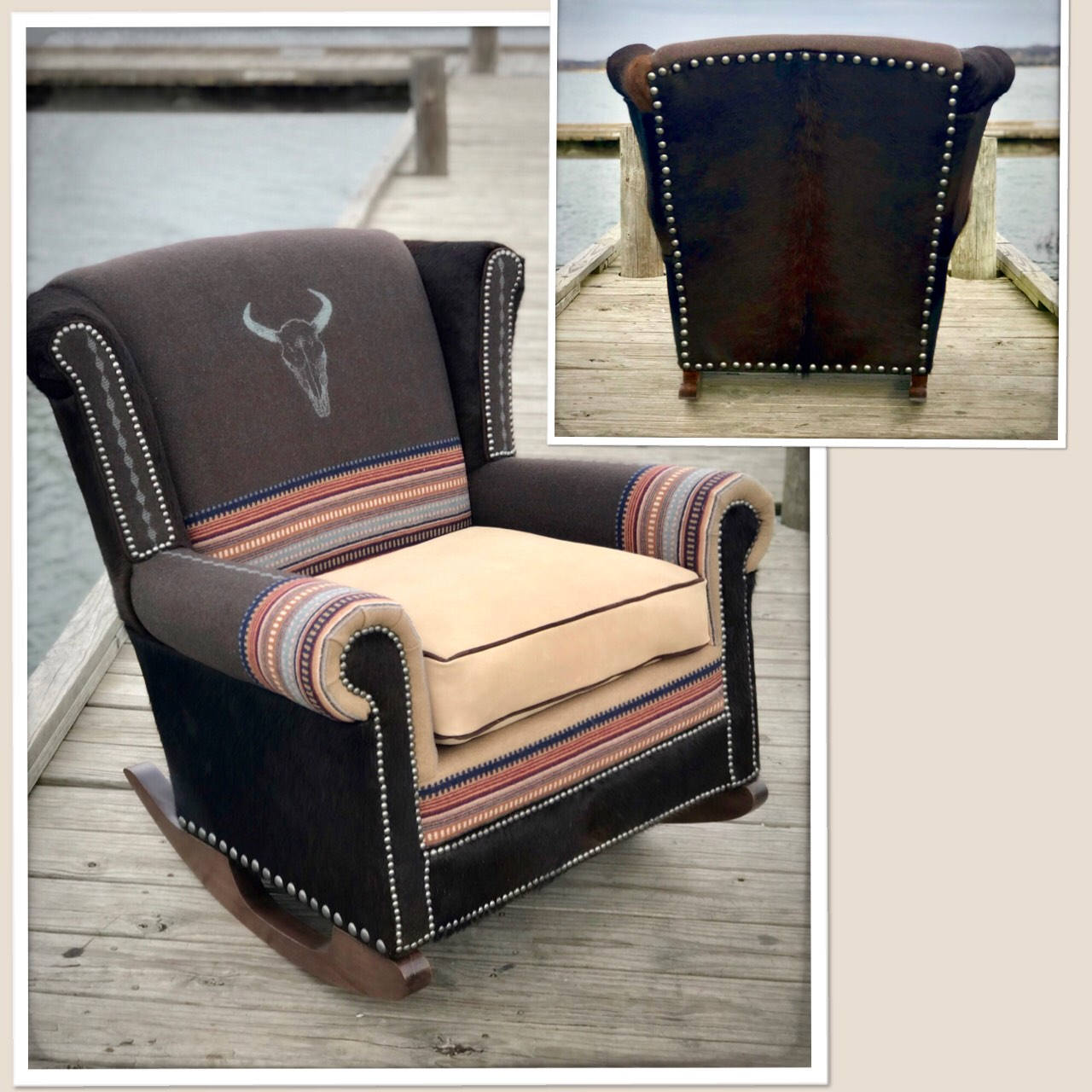 Western Cowhide Rocking Chair SOLD! - Etsy
