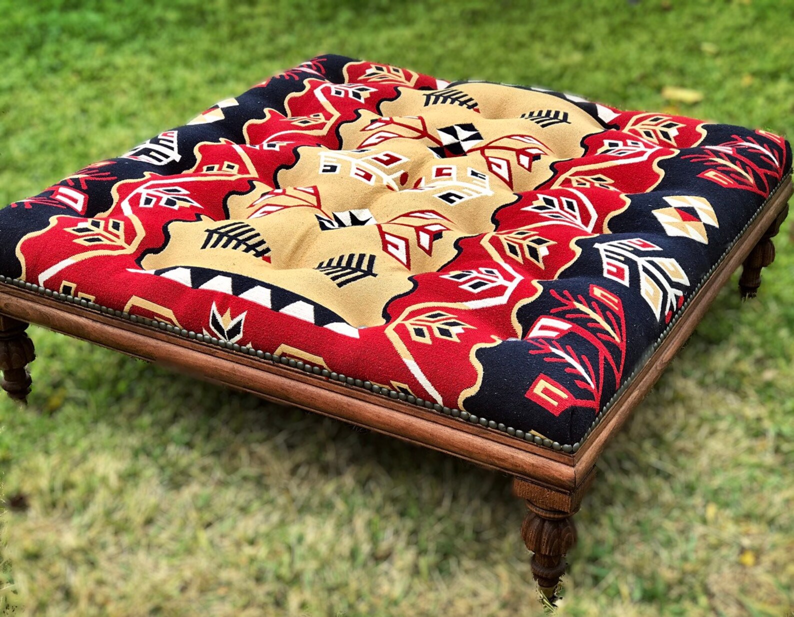 Sold Weatern Rustic Furniture Ottoman - Etsy