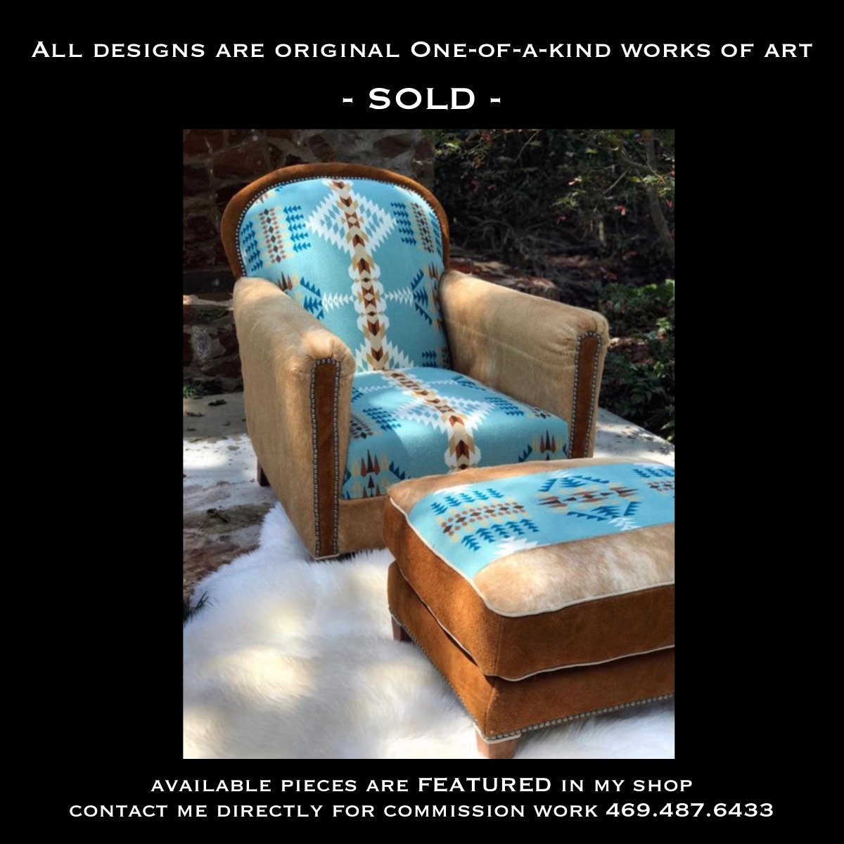 Western Cowhide Club Chair- SOLD! - Etsy