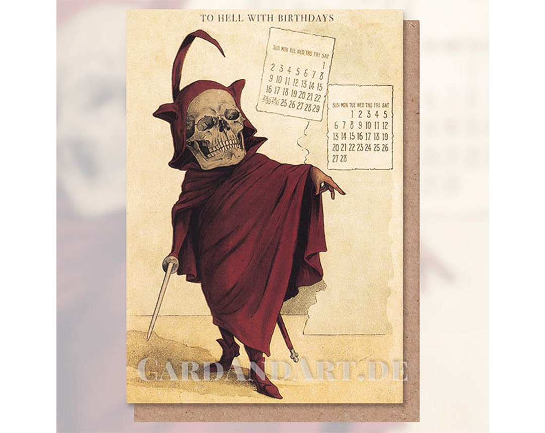 To Hell With Birthdays Klappkarte - Etsy