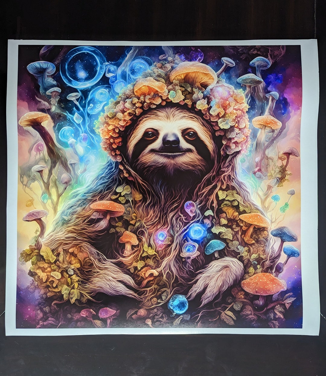 Magical Sloth Poster (20x20 Inch Print) - Etsy