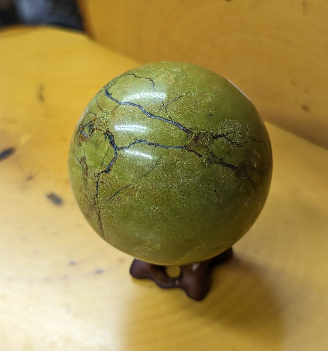 Green Opal Orb Sphere Gemstone Carving - Etsy