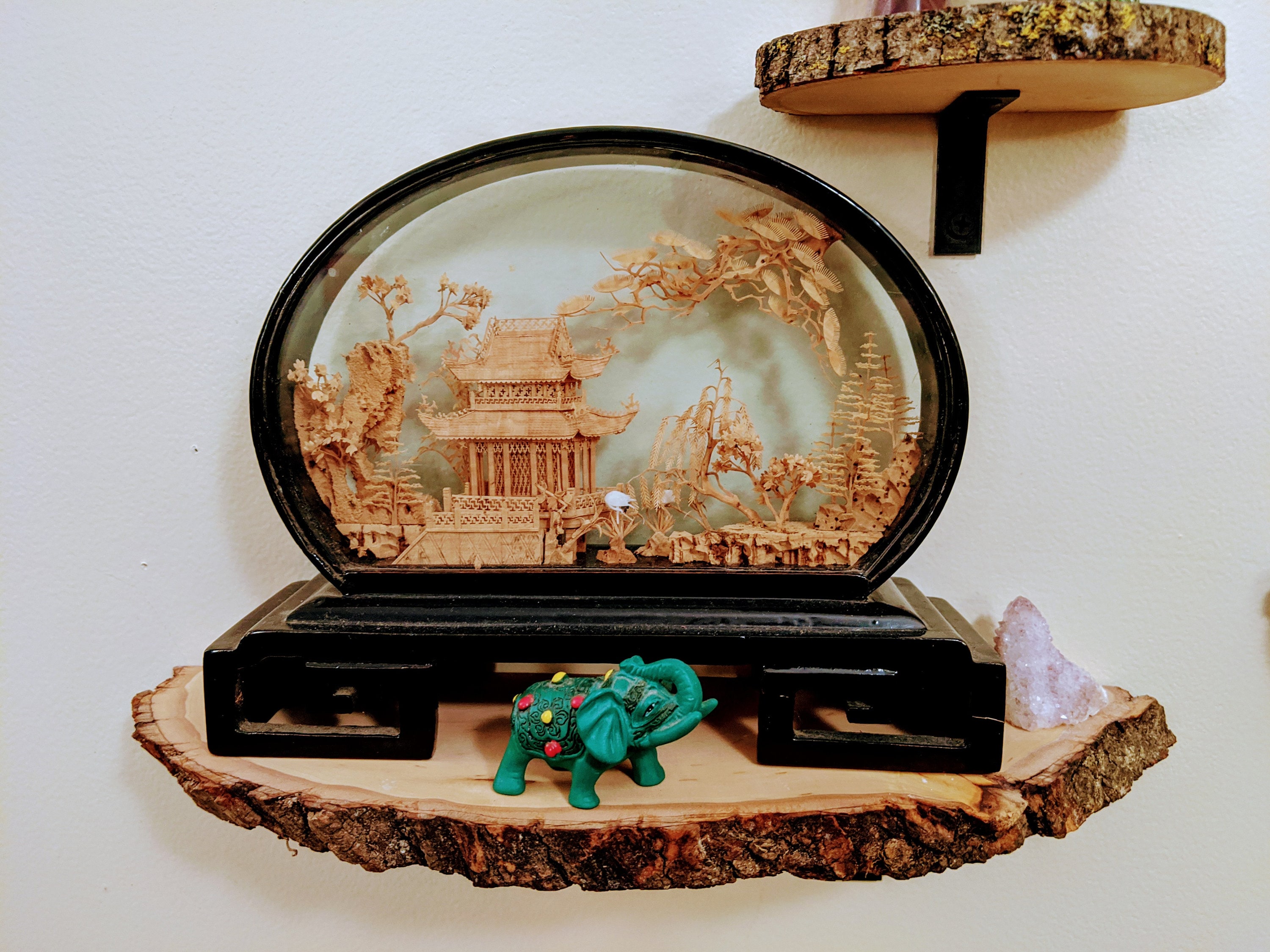 Med. Nature Spirit Shelf With Live Edge | Etsy