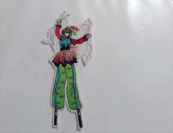 Moko Jumbie Dancers Stilt Walker Patches Art Embroidery - Etsy