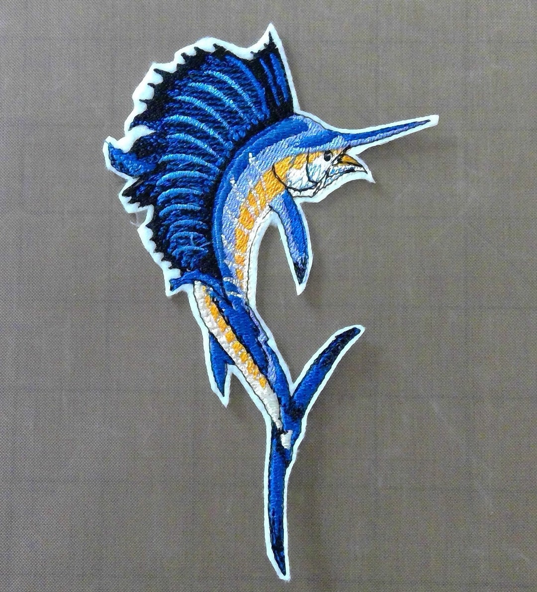 Sailfish Patch Iron On, Fishing, Billfish, Patches for Jackets, Ocean ...