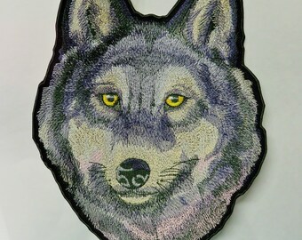 Large Wolf Head Patch - Etsy