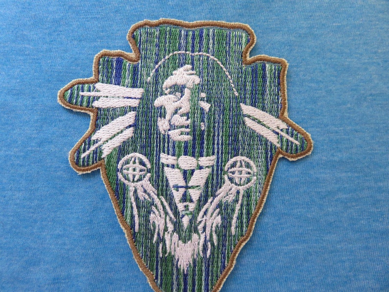 Native American Arrowhead Embroidery Iron on Patch - Etsy