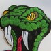Snake Head, Venomous, Rattlesnake, Serpent, Fangs, Iron on Patch ...