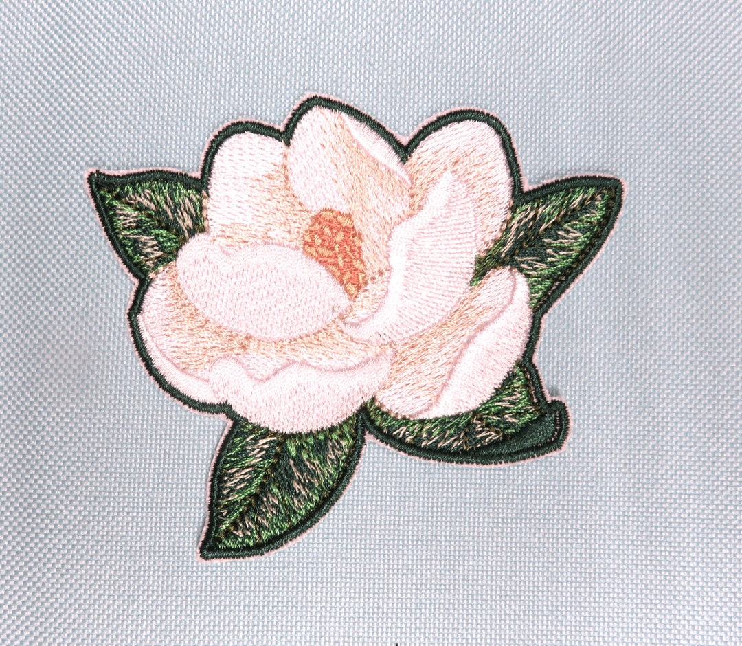 Magnolia, Flower, Tree, Bloom, Louisiana, Velvet, Iron on Patch ...