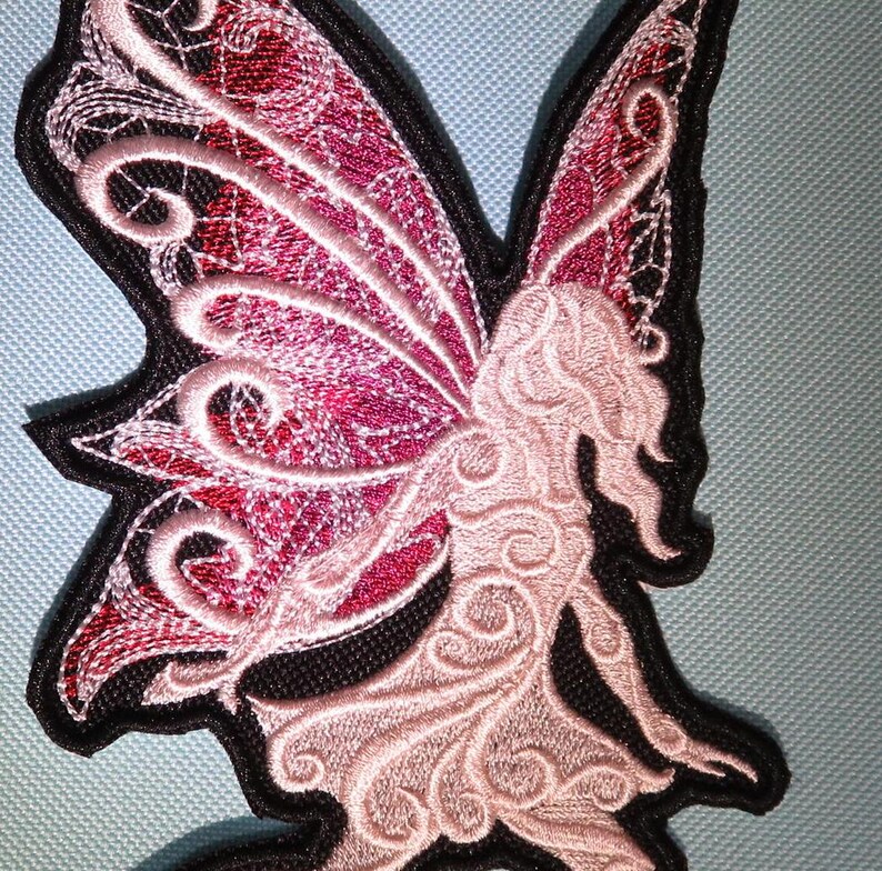Fairy, Fairie, Iron on Patch, Large, Embroidery, Fantasy, Lacey ...