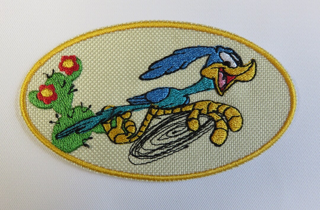 Roadrunner, Iron on Patch, Southwest, Desert, Bird, Cartoon, Running ...