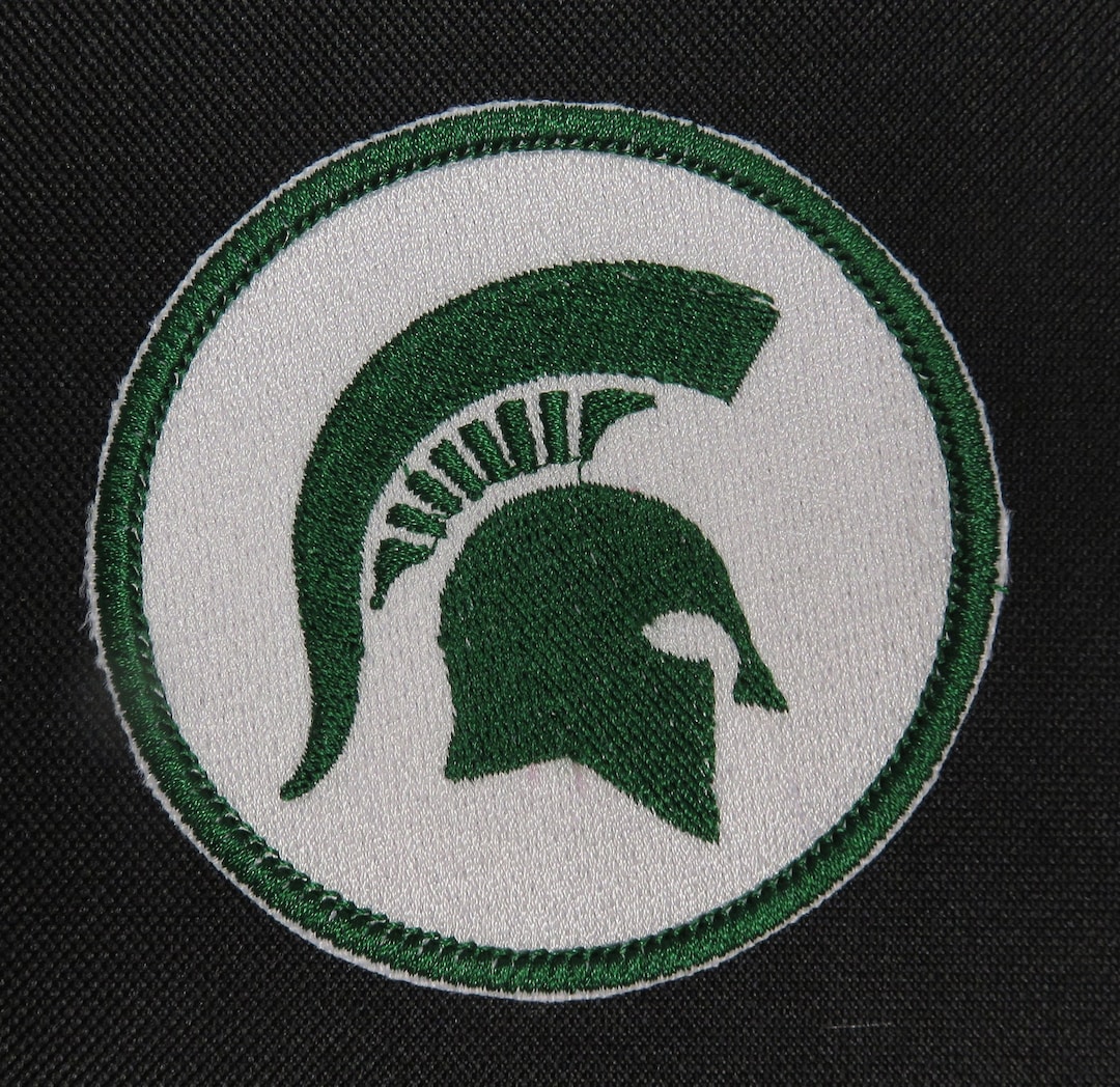 Spartan Helmet, Iron on Patch, Embroidered, Trojan, Greek, Green and White - Etsy