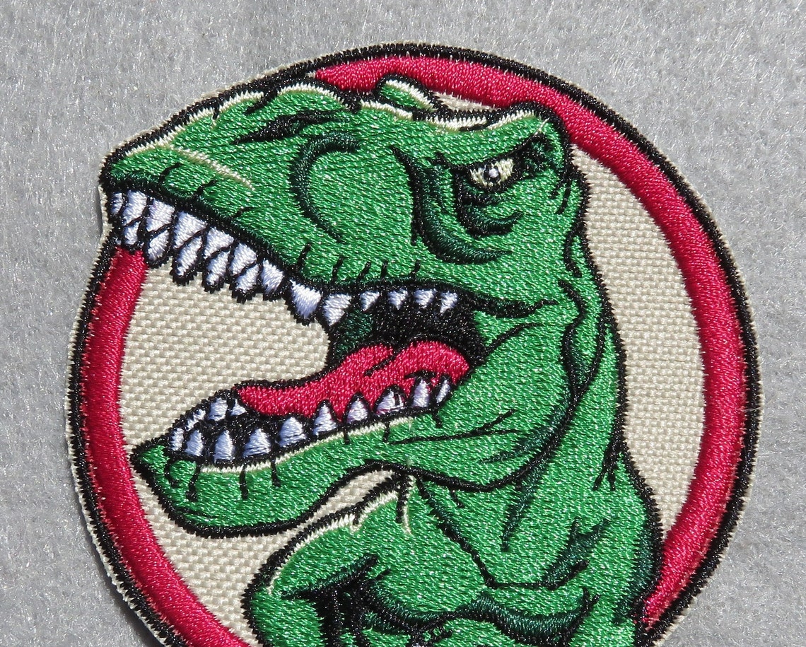T-rex Dinosaur Embroidered Patch, Iron On, Kids, Jeans, Backpack ...