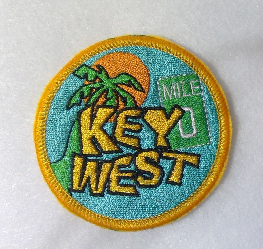 Key West, Florida, Embroidery, Iron on Patch, Souvenir, Vacation ...