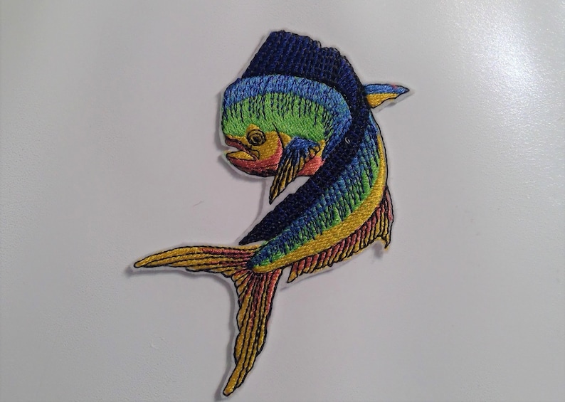 Mahi Mahi Fish Embroidery Patch, Iron-on Dorado Applique - Etsy