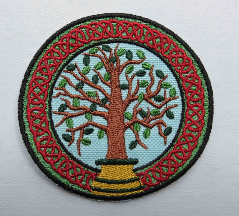 Embroidered Celtic Tree of Life Patch Celtic Knotwork Irish - Etsy