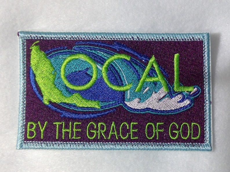 Local, Florida, Iron on Patch, Embroidery Patch, Upside Down Florida ...