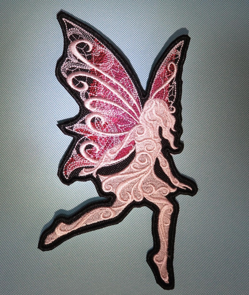 Fairy, Fairie, Iron on Patch, Large, Embroidery, Fantasy, Lacey ...