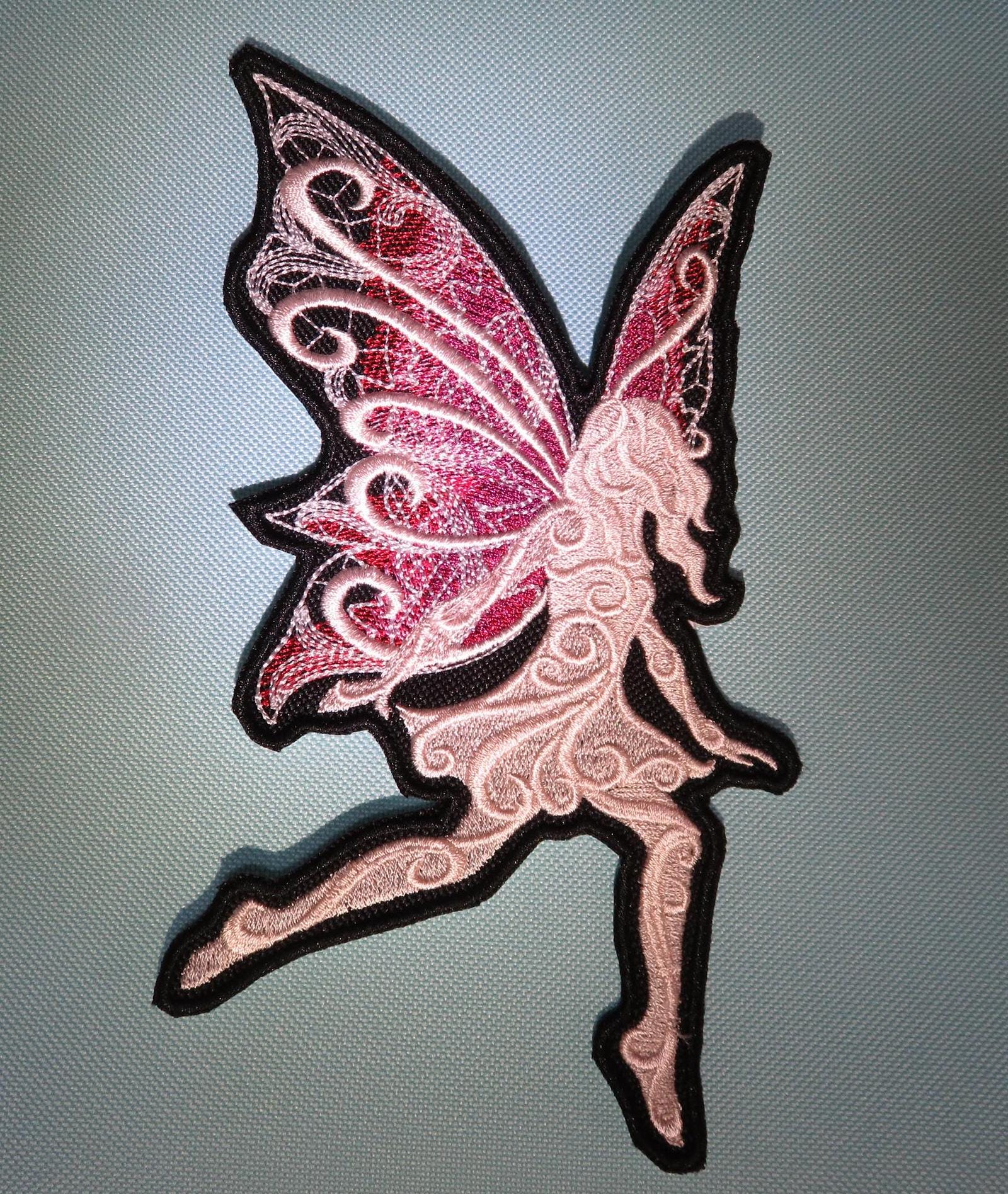 Fairy, Fairie, Iron on Patch, Large, Embroidery, Fantasy, Lacey ...