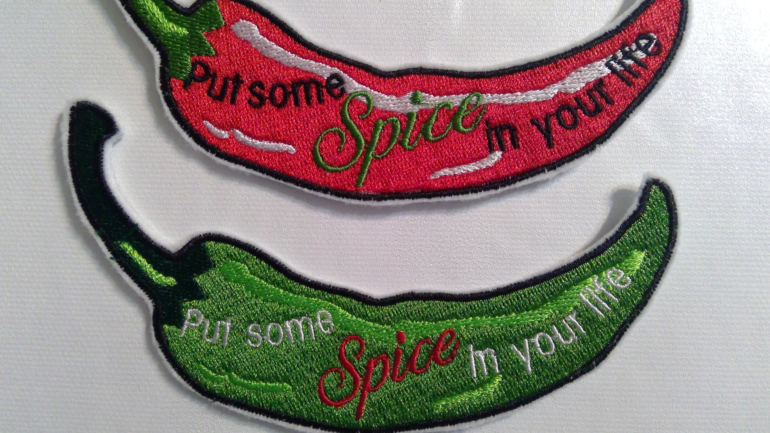 Hot pepper Red OR Green Put some spice in your life patch | Etsy