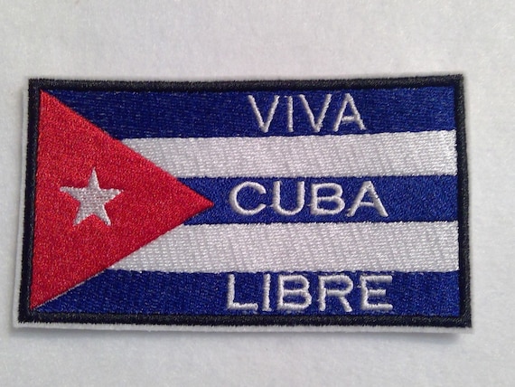 Cuba Libre embroidered patch Cuban flag Freedom for Cuba | Etsy