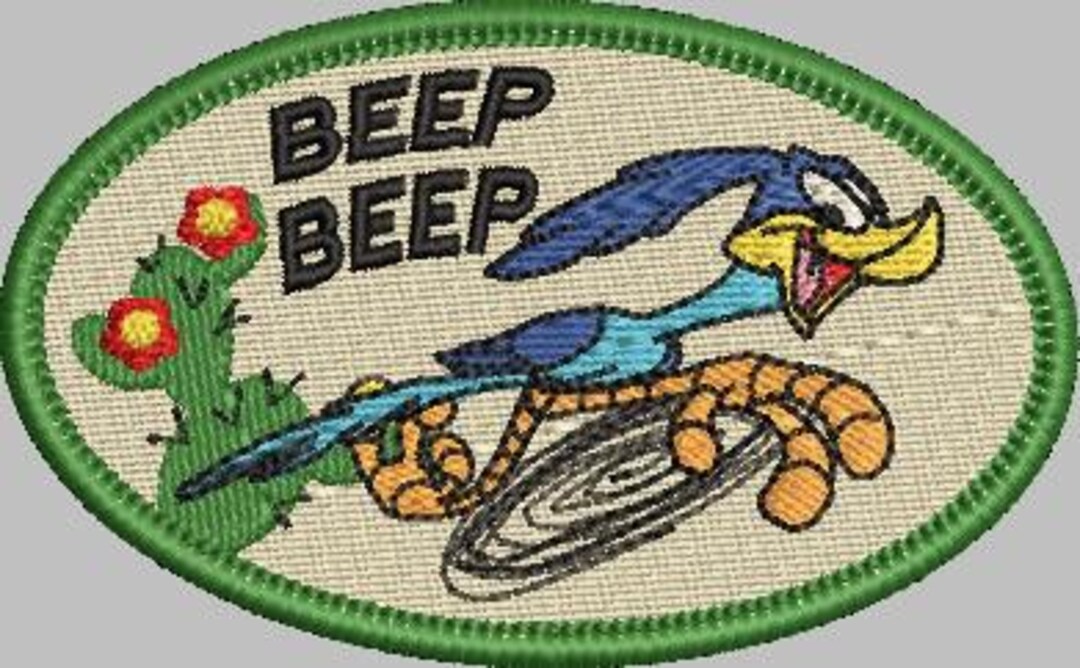 Roadrunner, Iron on Patch, Southwest, Desert, Bird, Cartoon, Running ...