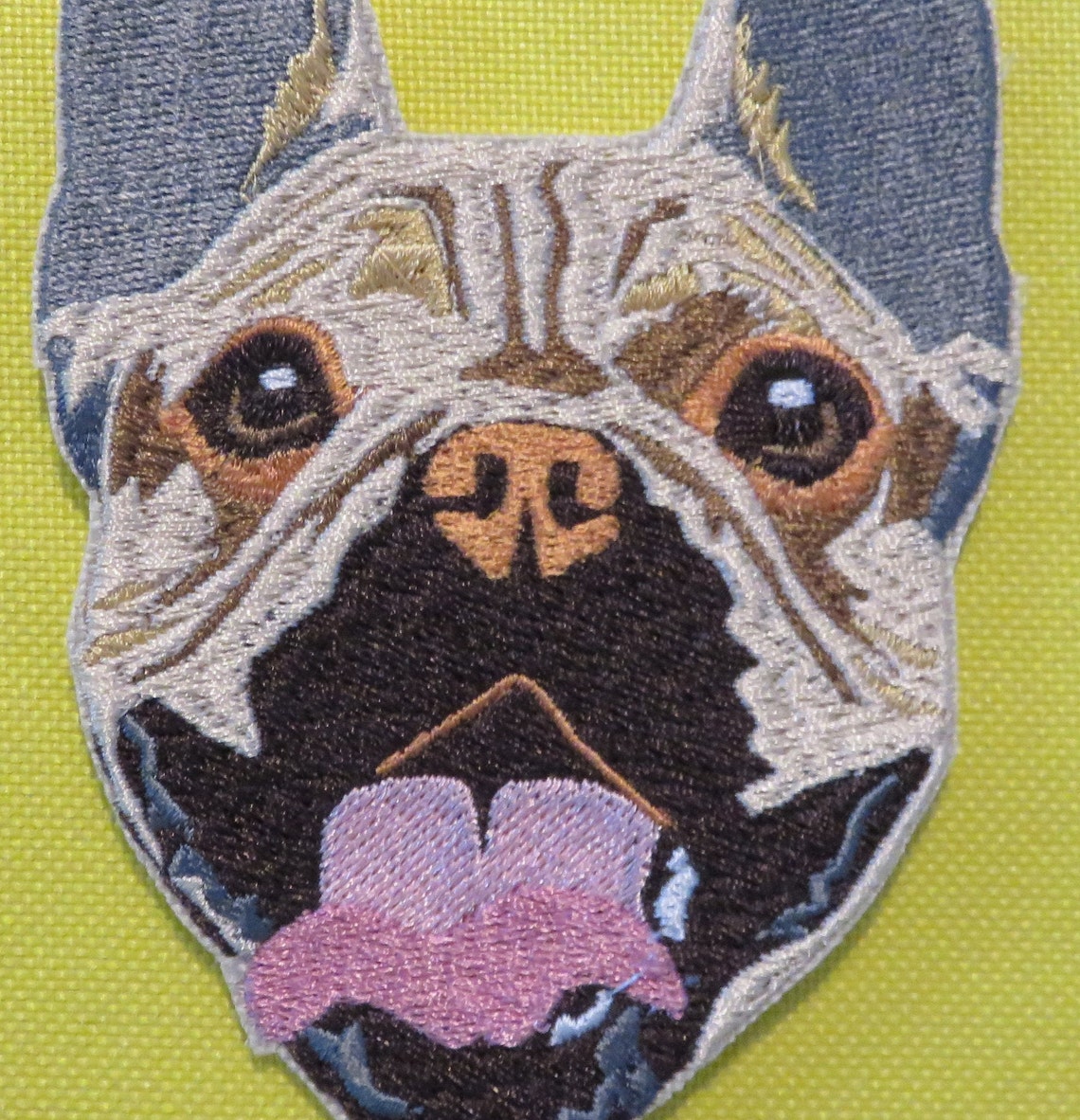 Frenchie, French Bulldog, Bulldog, Embroidery, Iron on Patch, Emblem ...