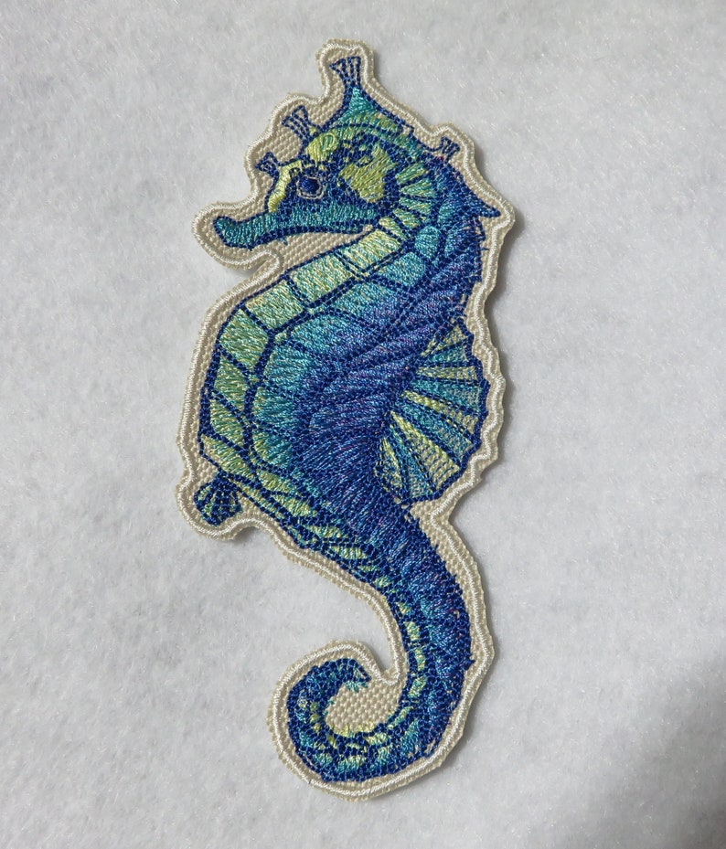 Seahorse, Embroidery Patch, Emblem, Iron On, Florida, Tropics, Beach ...