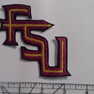 FSU Florida State letters patch iron on Seminoles | Etsy