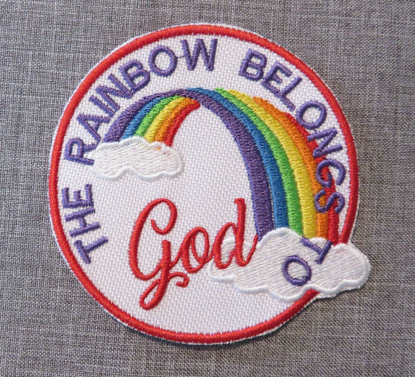 Rainbow, God, Religion, Iron on Patch, Church, Embroidery - Etsy