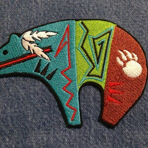 Bear Patch, Southwest Style Bear, Patches for Jackets, Native American ...