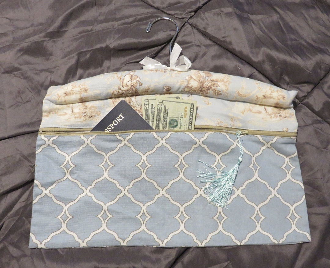 Closet Safe, Sky Blue and Ivory Color, Fabric, Hanger Safe, Travel Safe ...