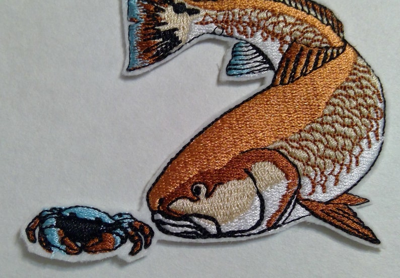 Redfish, Best Seller, Red Drum Embroidery Patch, Iron On, Fishing ...