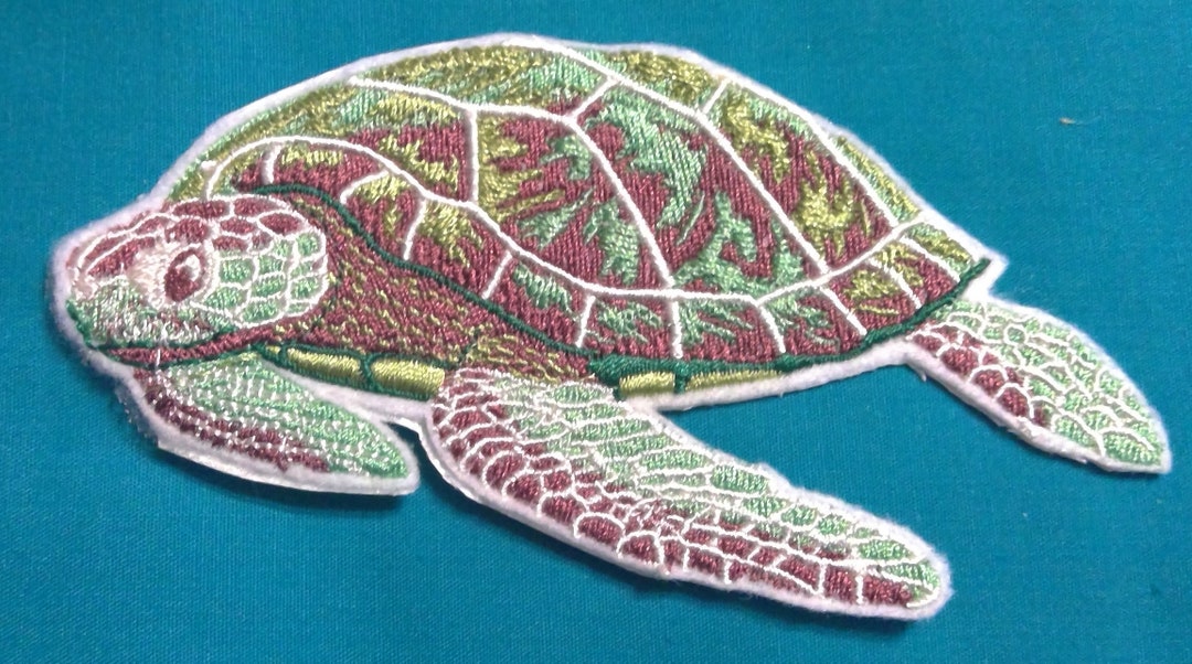 Sea Turtle Patch, Turtle, Ocean, Patches for Jackets, Beach, Tropical ...