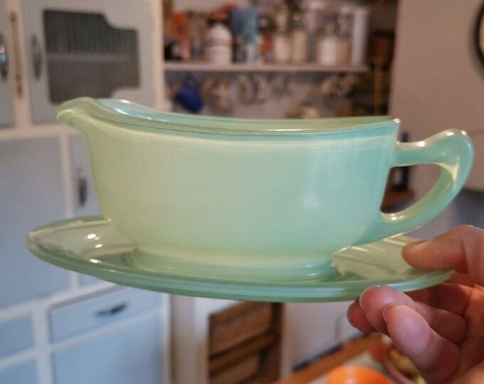 1950s Rare Green Pyrex Gravy Boat With Saucer - Etsy