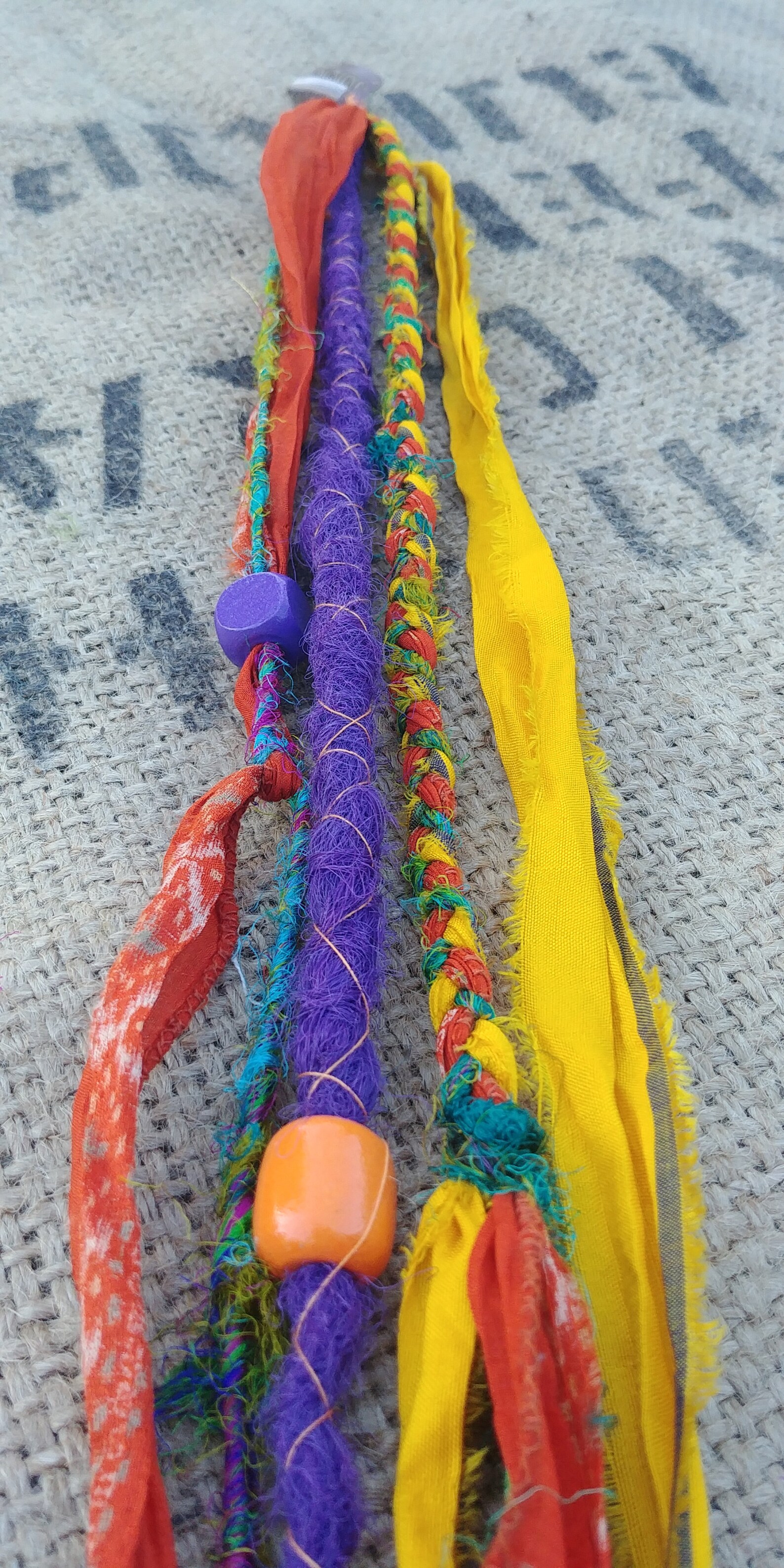 Synthetic Dreads Carnivalé Single Dreadlock Clip-in With Sari Silk ...