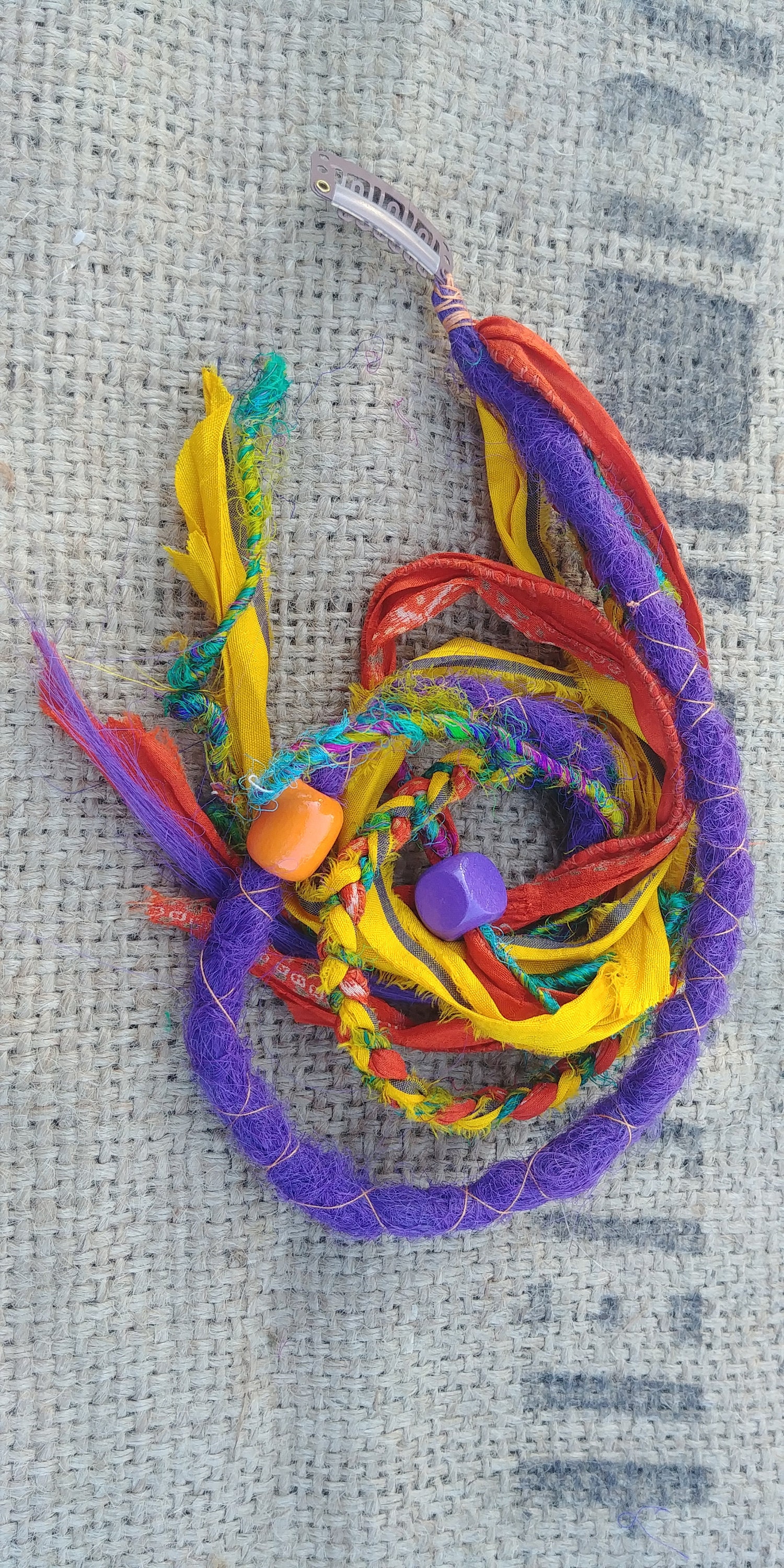 Synthetic Dreads Carnivalé Single Dreadlock Clip-in With Sari Silk ...