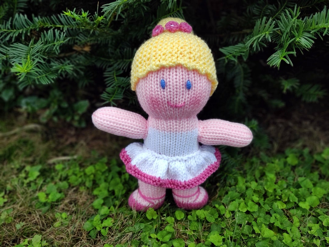 Handmade Knit Ballerina Doll, Blonde Hair, Blue Eyes, Dance Gift - Etsy