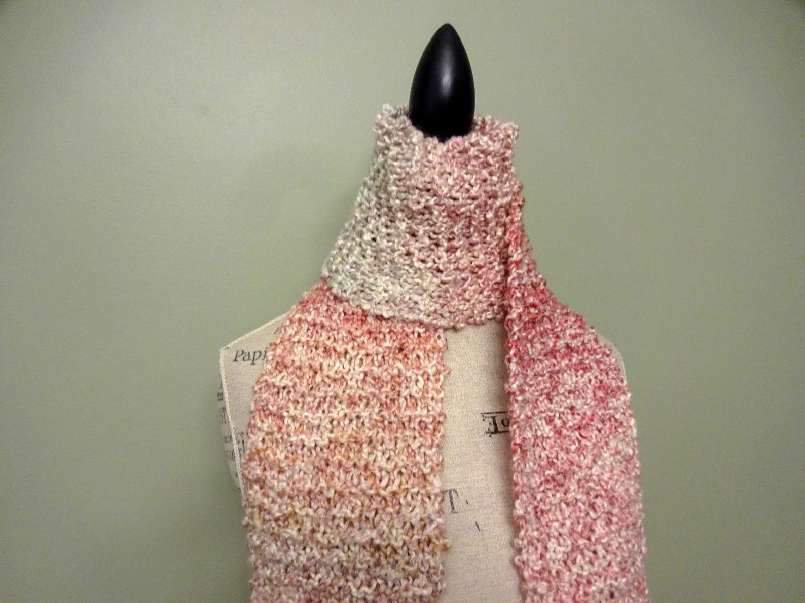 Women's Extra Long Variegated Pink and Neutral Scarf - Etsy