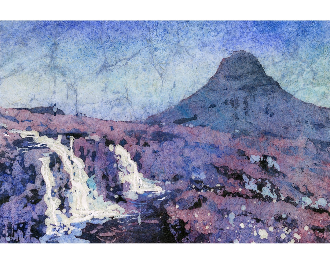 Iceland Watercolor Art Print – Kirkjufell Mountain & Waterfall ...