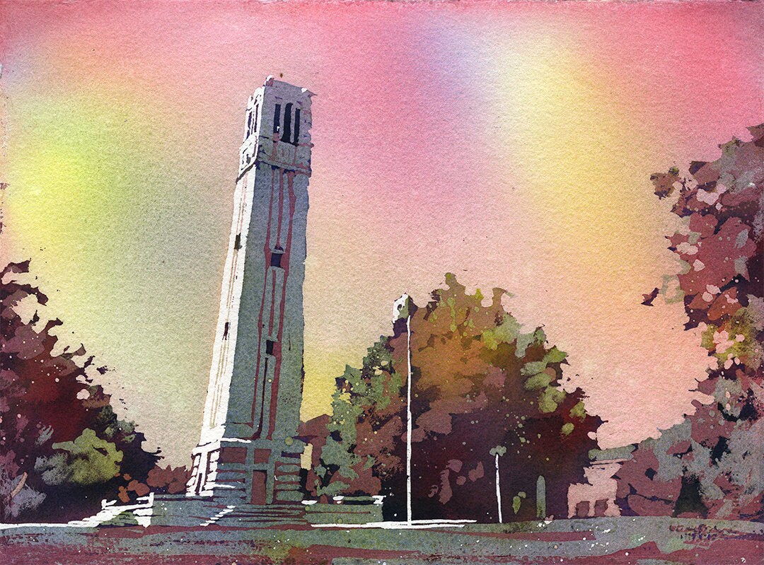 Colorful Art Sunset Painting NCSU Raleigh North Carolina, NC State ...