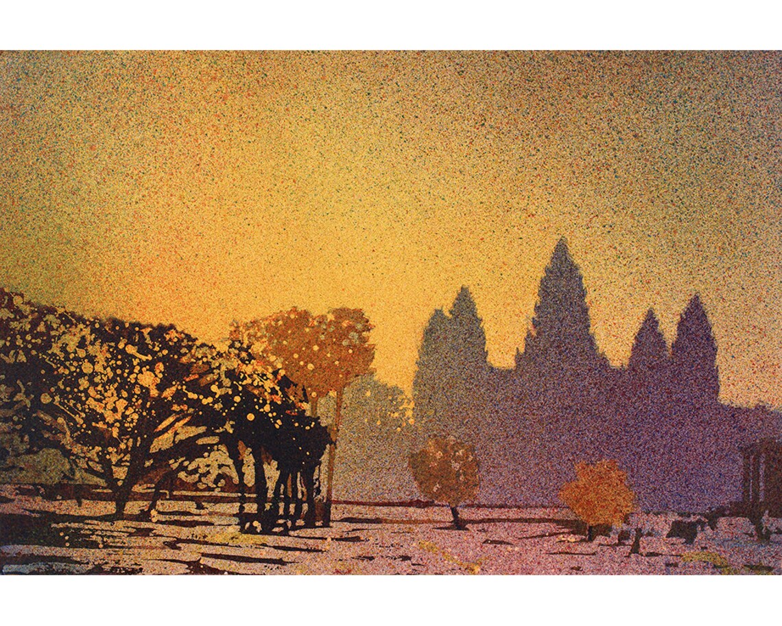 Angkor Wat Ruins in Cambodia. Watercolor Painting Angkor - Etsy