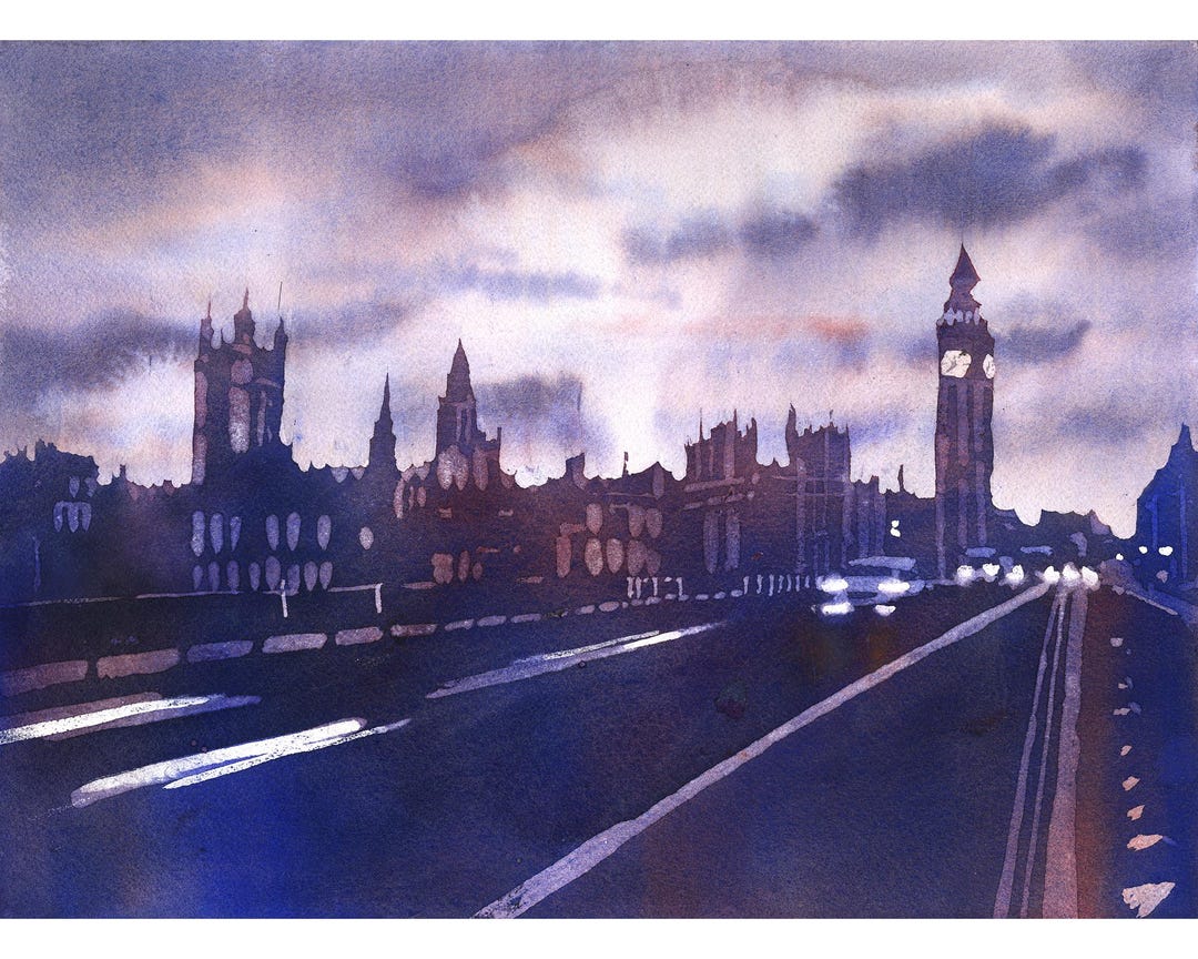 Big Ben & Houses of Parliament Skyline City London United Kingdom Fine ...
