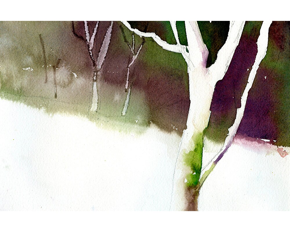 Art & Collectibles Foggy Forest Painting Landscape Wall Art Original ...