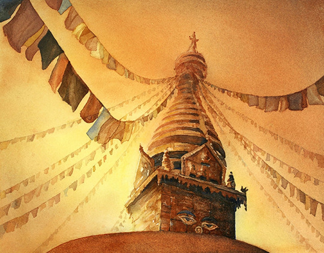 Buddha Eyes Painted on Swayambhunath Stupa in the Kathmandu Valley ...