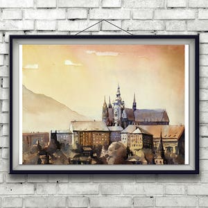 Castle at Sunset City of Prague Czech Republic Prague - Etsy
