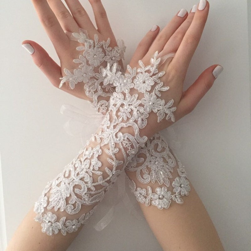Lace Bridal Gloves - Etsy