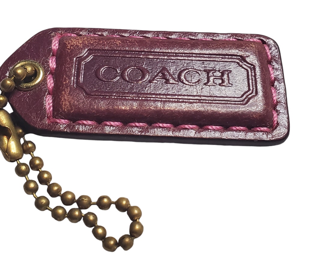 Smaller Burgundy Coach Vintage LOGO Replacement Hang Tag Puffed ...