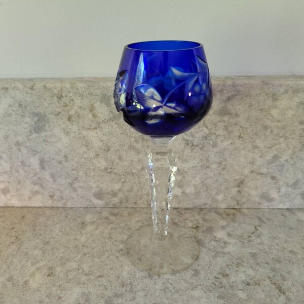 Cobalt Blue Cut Glass - Etsy